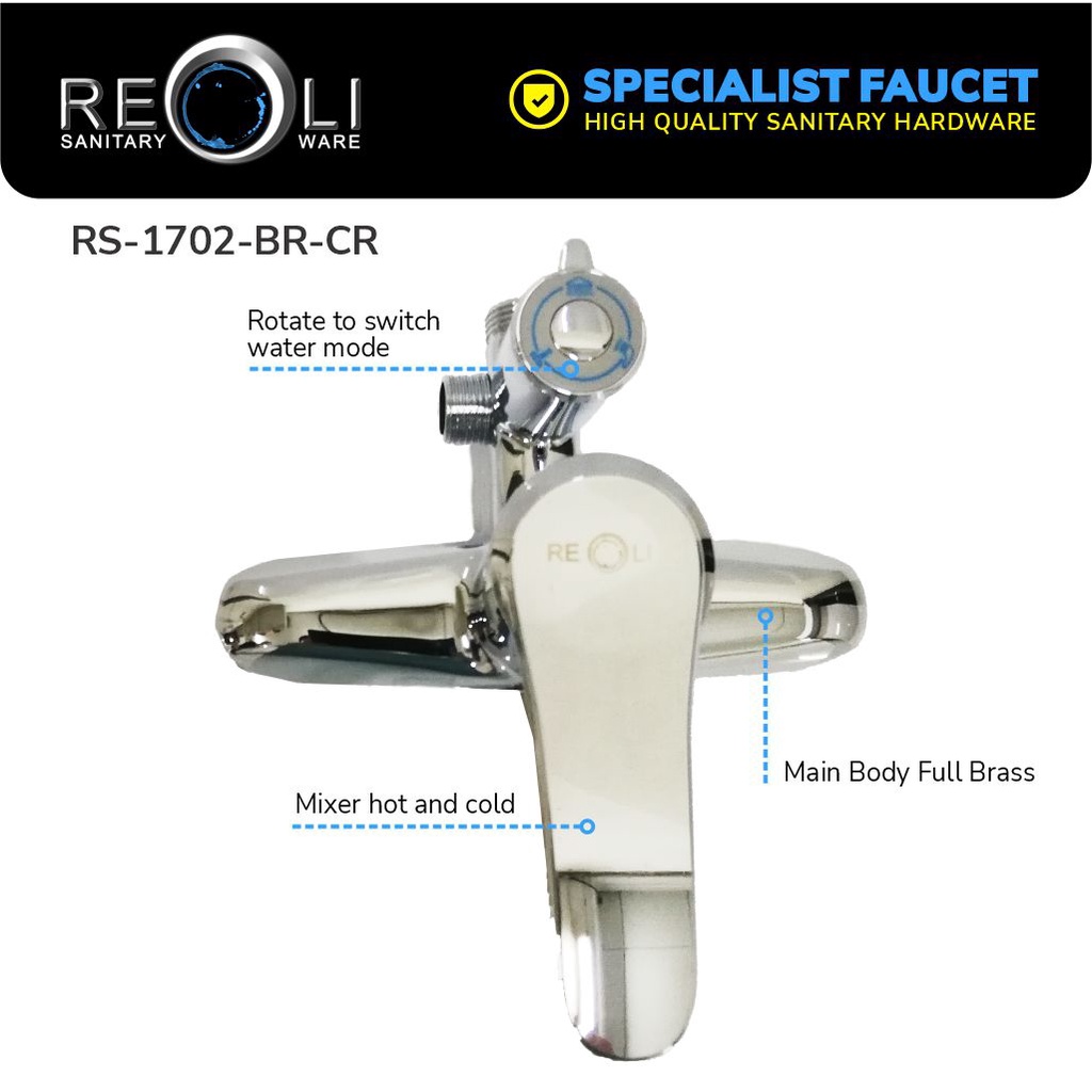 Jual REOLI Shower Mandi Tiang Set Column Mandi Keran Panas Dingin Mixer ...