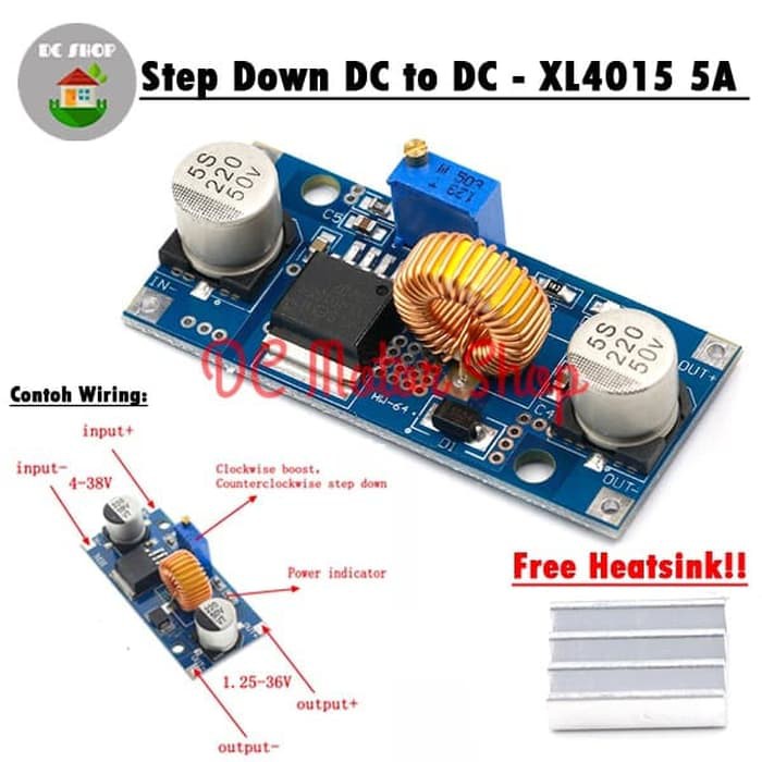 Jual Modul XL4015 DC-DC Step Down 4-38V to 1.25-36V 5A 75W XL-4015 Module | Shopee Indonesia
