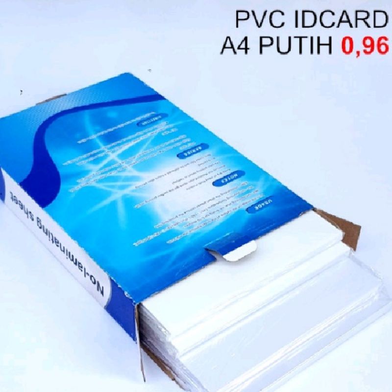 Jual Kertas / Bahan Id Card PVC + Overlay 5 set Tebal 0,96mm | Shopee ...