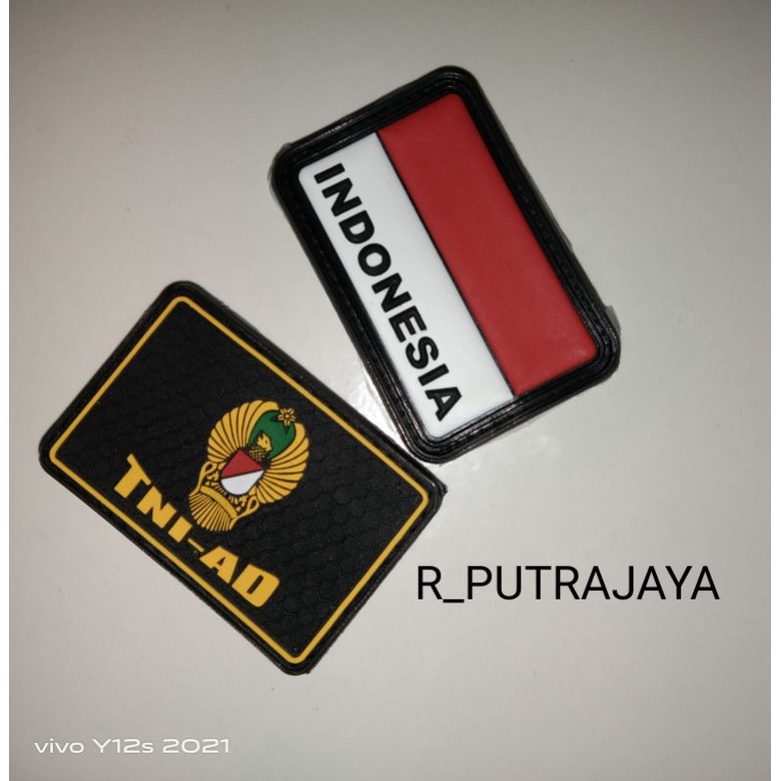 Jual Patch rubber LOGO tempelan emblem karet velcro topi / jaket ...