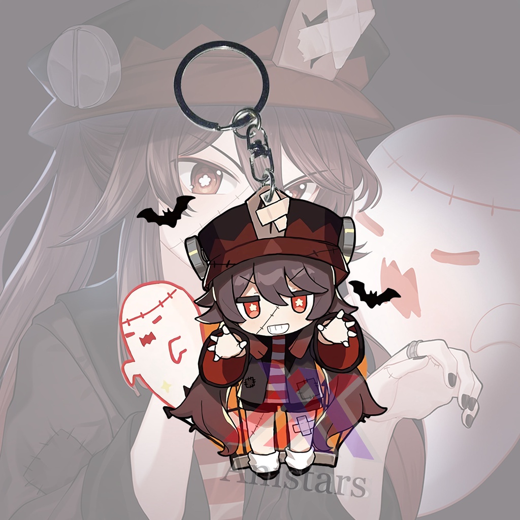 Jual Gantungan Kunci Genshin Impact Hu Tao Halloween - Key Chain ...