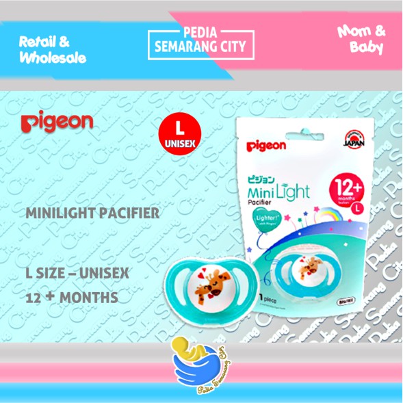 Jual PIGEON MINILIGHT PACIFIER - SIZE L | Girl Boy Unisex | Empeng ...