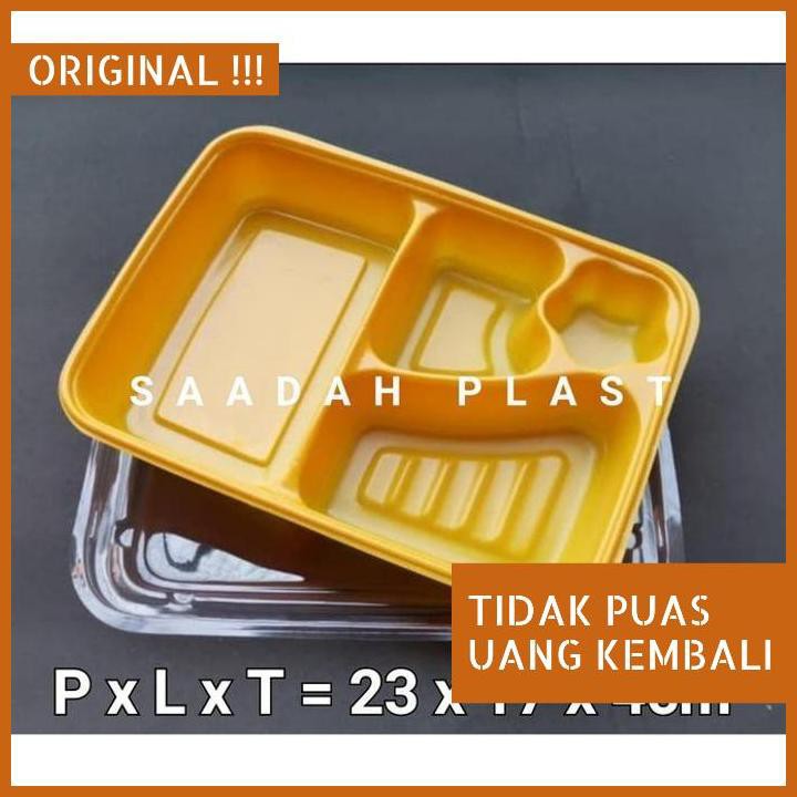 Jual TURUN HARGA MIKA BENTO 4 SEKAT - KUNING / TRAY BENTO / BOX BENTO ...