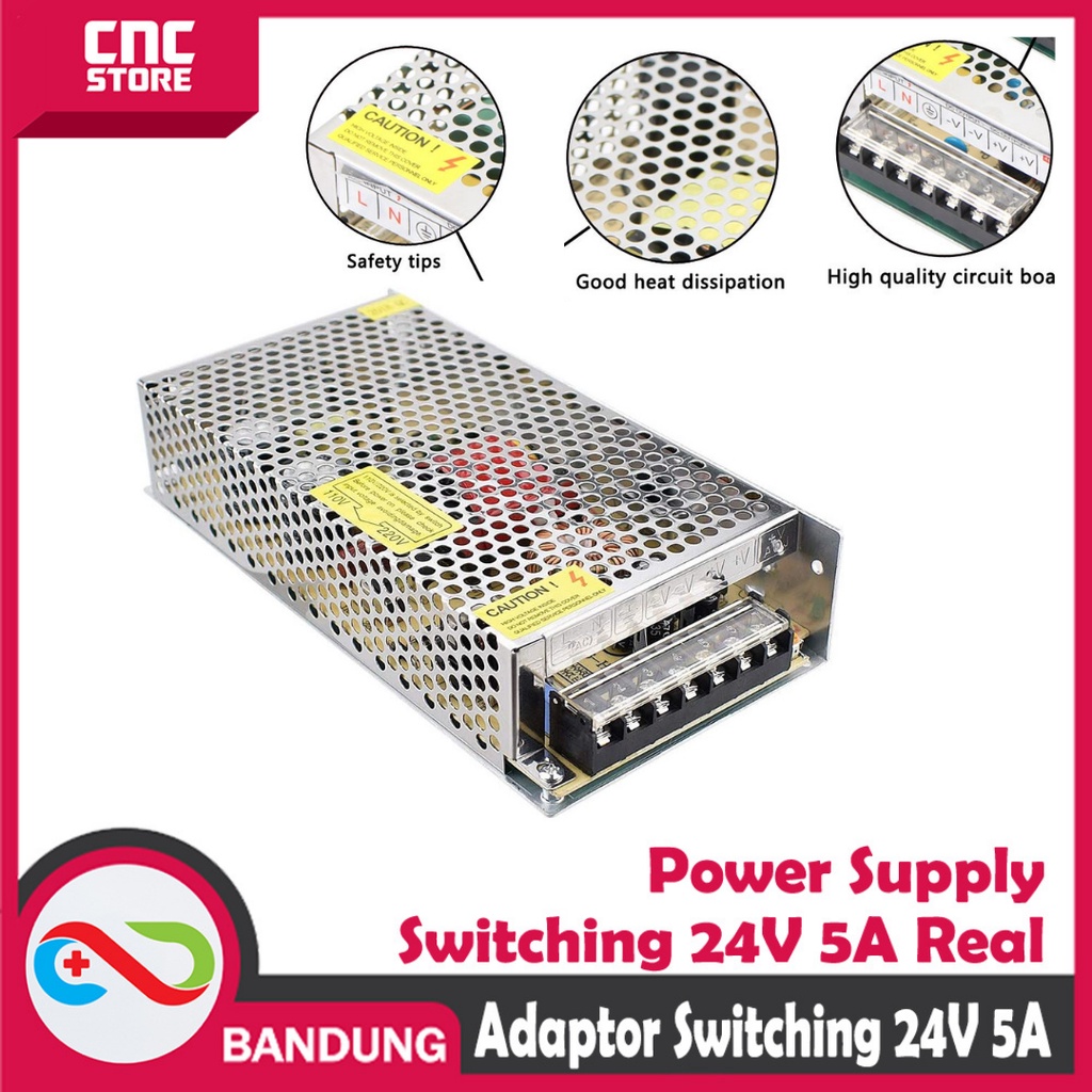Jual POWER SUPPLY SWITCHING PSU 24V 5A HIGH QUALITY ADAPTOR JARING 24V 5A SWITCHING POWER SUPPLY ...
