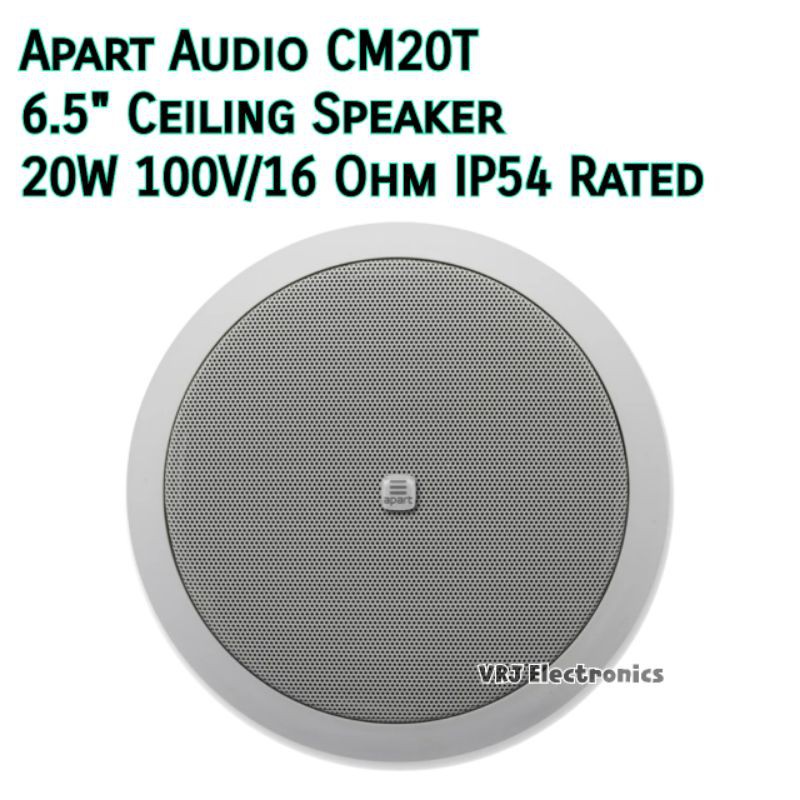 Jual Apart Audio CM20T 6.5" Ceiling Speaker 20W 100V/16 Ohm IP54 Rated ...