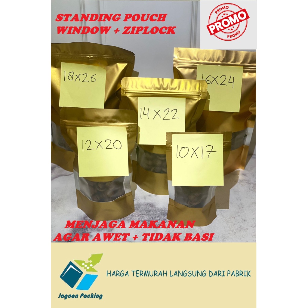 Jual STANDING POUCH METALIC WINDOWED | Shopee Indonesia