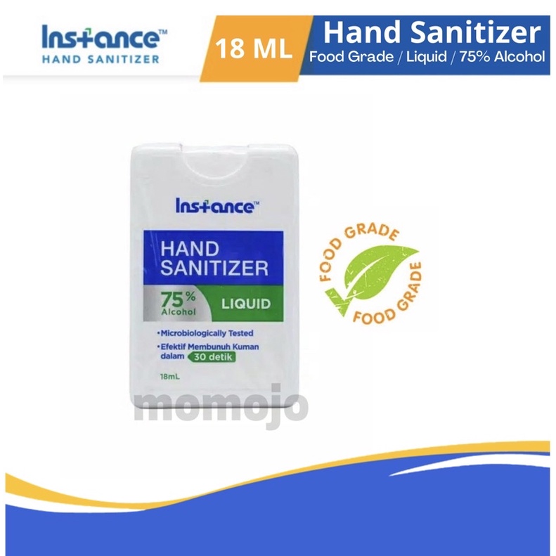 Jual INSTANCE FOOD GRADE HAND SANITIZER SPRAY 18ML | Shopee Indonesia