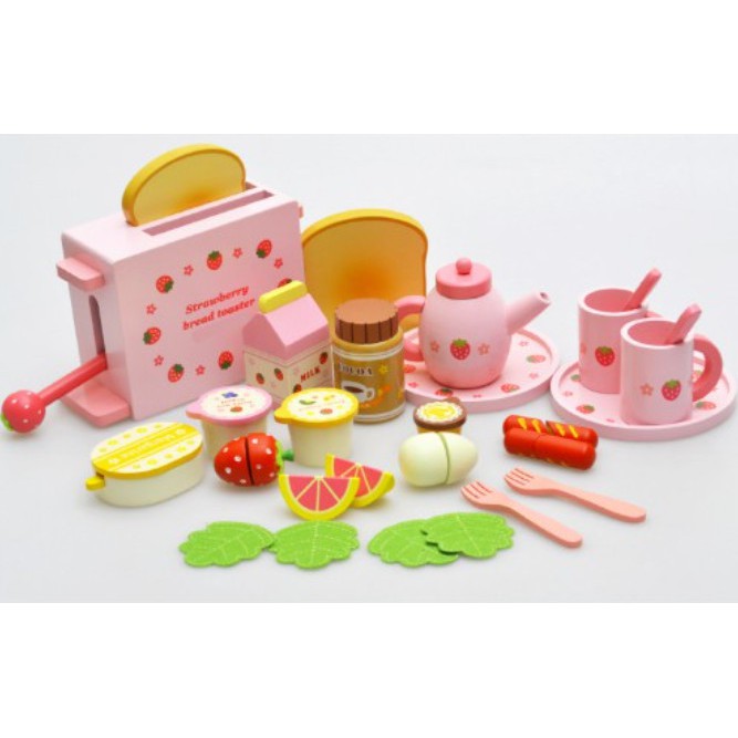 Jual Wooden Toys Mother Garden Stowberry Bread Toaster | Shopee Indonesia