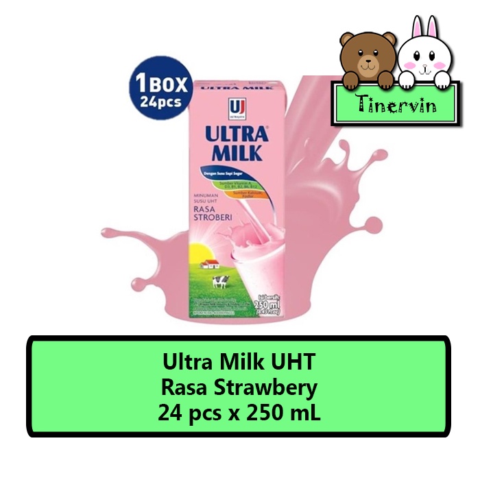 Jual Ultra Milk Strawberry 24 x 250mL | Shopee Indonesia