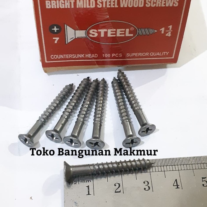 Jual Skrup Kayu 3cm Sekrup 1.1/4x7 | Shopee Indonesia