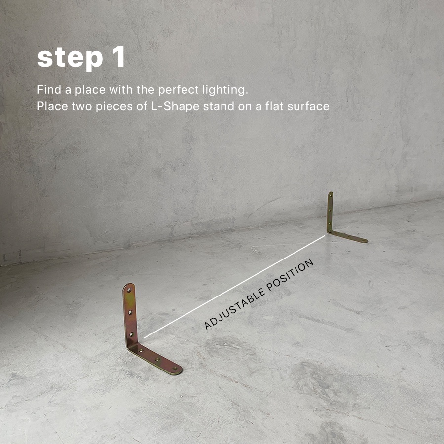 Jual L-Shape Board Stand / Siku Penyangga Alas foto Papan/Board Series ...