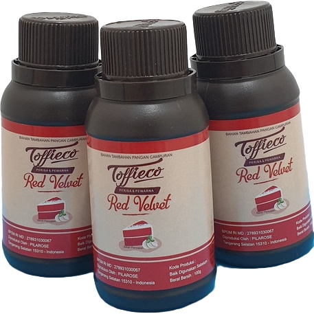 Jual Toffieco Perisa & Pewarna Red Velvet 100gr Bahan Tambahan Pangan ...