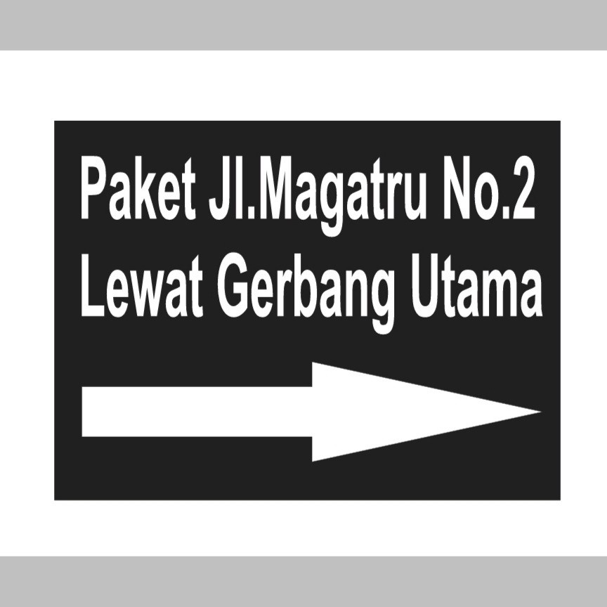 Jual Sign Penunjuk Arah Jalan 40x30 cm Signboard Acrylic MC UV Print ...