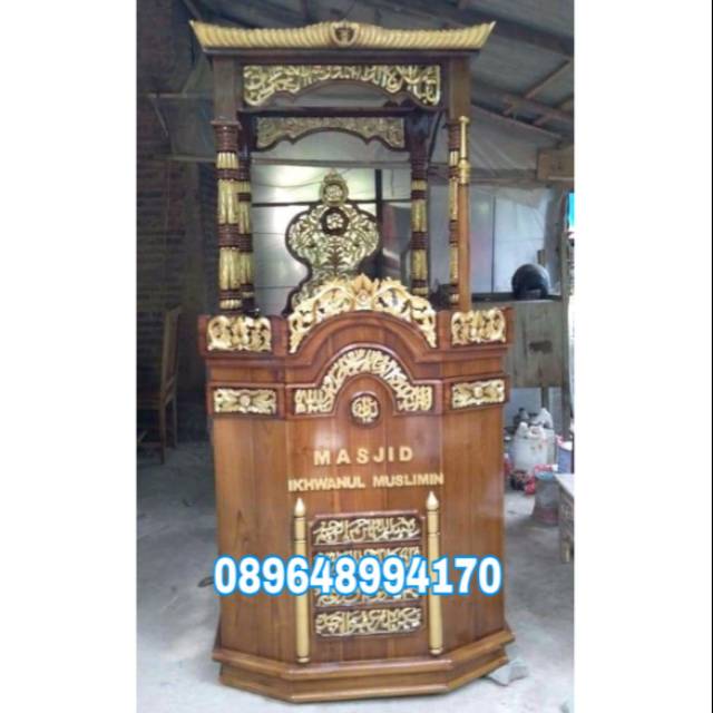 Jual Mimbar masjid khotib mimbar pidato kayu jati | Shopee Indonesia