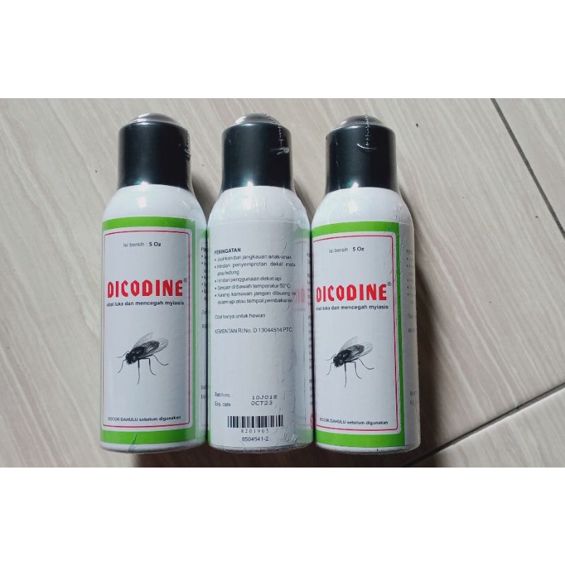 Jual Dicodine spray obat luka hewan bebas lalat myiasis pada hewan obat ...