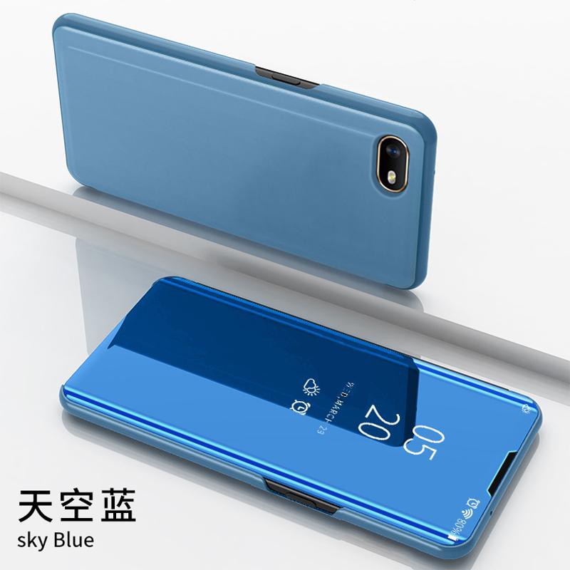 Jual Oppo A1K Flip Clear View Standing luxury Cover Mirror Case Casing ...