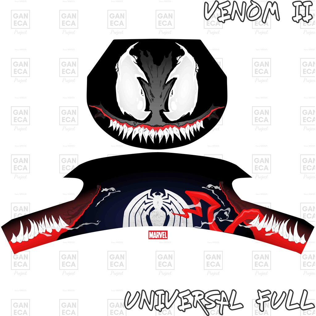 Jual Stiker / Sticker Decal Helm Venom II for Universal Helm Full ...