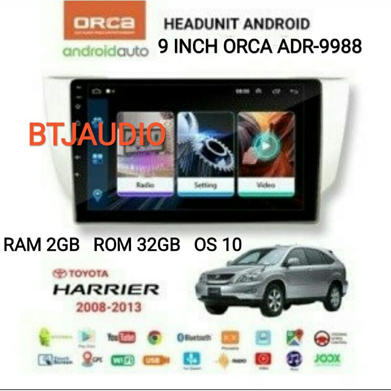 Jual HEAD UNIT TAPE MOBIL ANDROID ORCA OEM HARRIER LEXUS THN 2003-2013 ...