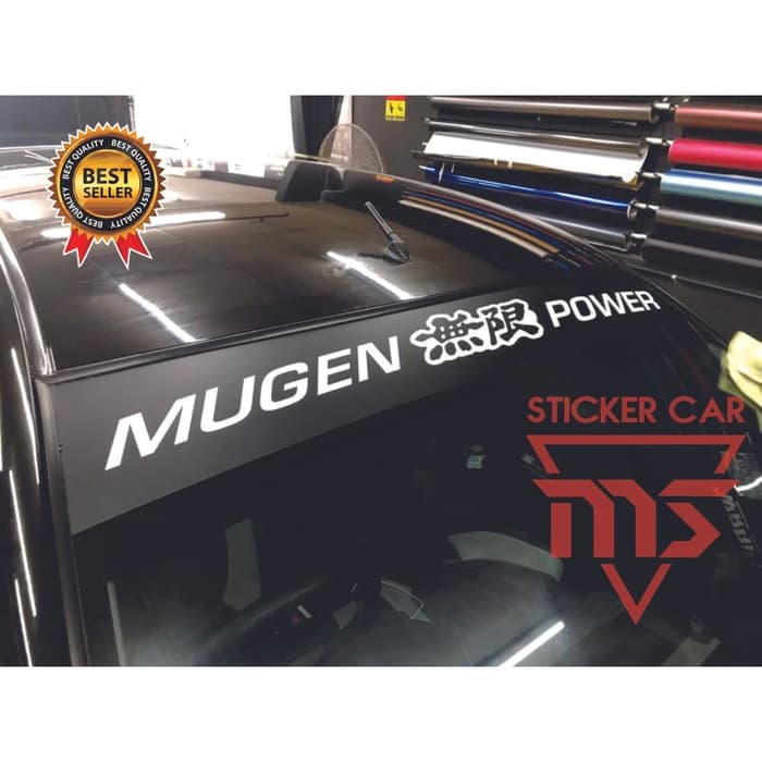 Jual STIKER MUGEN STICKER CUTTING MOBIL MUGEN POWER KACA BLOK HITAM ...