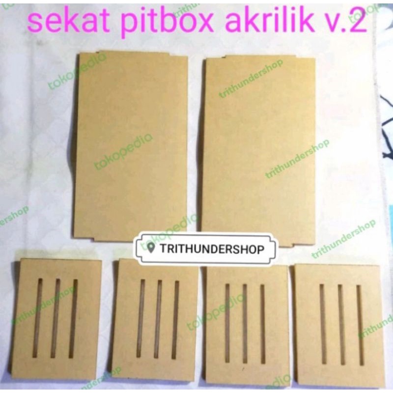 Jual sekat akrilik portable pit box tamiya untuk 1 kotak muat 3 mobil ...