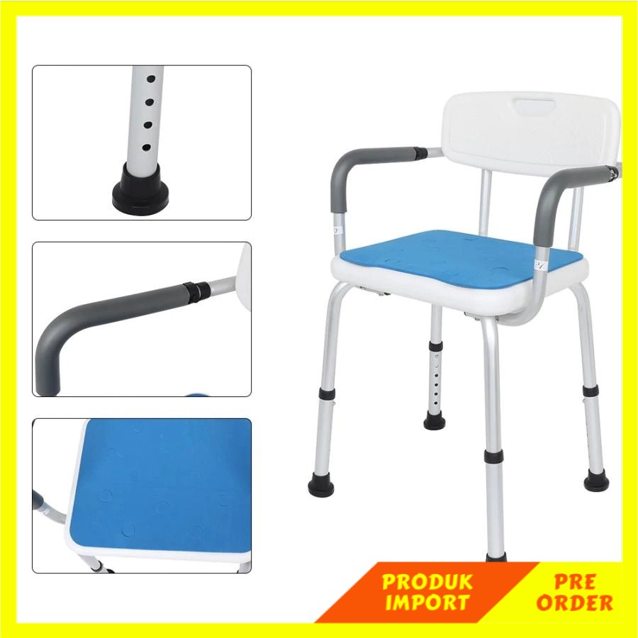 Jual PRODUK IMPORT Aluminum Alloy Shower Chair Bathroom Chairs for ...