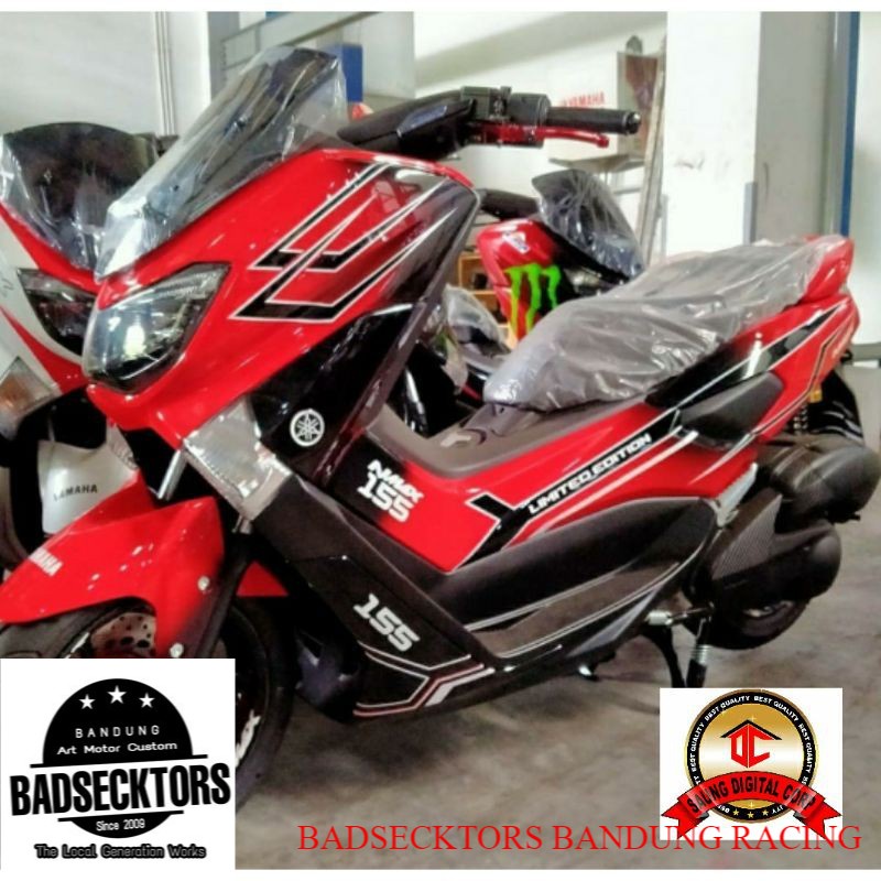 Jual Decal NMAX 155 Sticker NMAX Merah hitam Limited edition keren ...