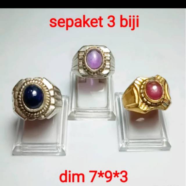 Jual Cincin batu permata ruby safir kecubung dijamin asli natural ...