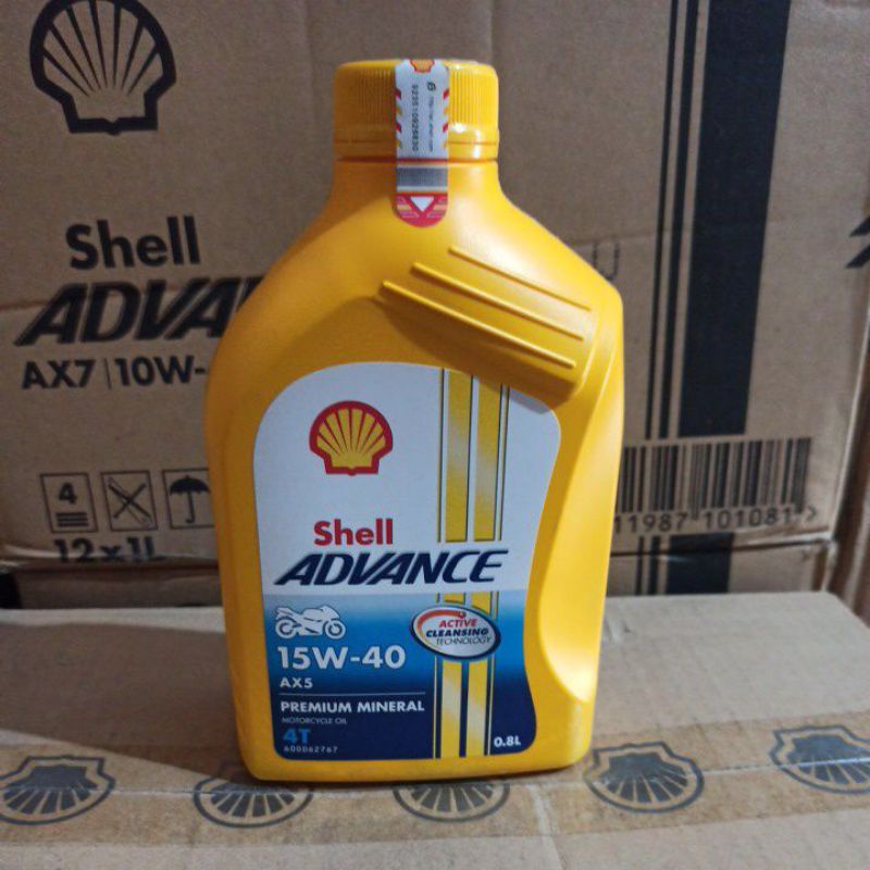 Jual OLI SHELL ADVANCE 4T AX5 15W-40 0,8L API SL JASO MA2 OLI MANUAL ...