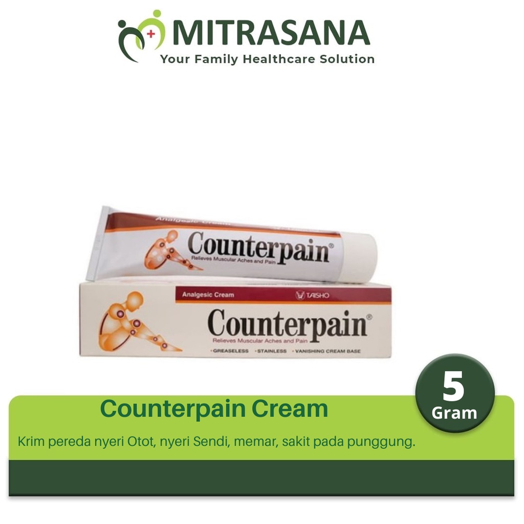 Jual Counterpain Cream - 5 Gr - Membantu Meredakan Nyeri Otot Dan Sendi ...