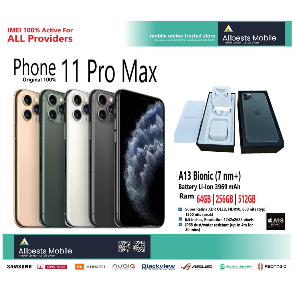 Jual iPhone 11 Pro Max 64GB, 256GB, 512GB IBOX & INTER | Shopee Indonesia