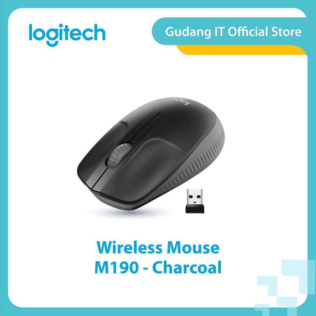Jual Logitech M190 Mouse Wireless Full Size | Shopee Indonesia