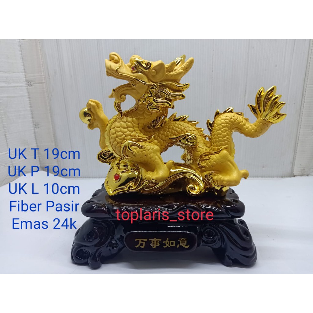 Jual Patung Naga Fengshui Pasir Emas Besar 01 | Shopee Indonesia