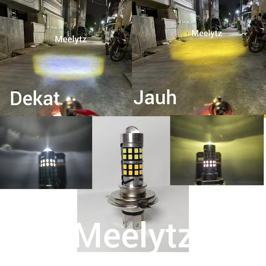 Jual Lampu utama LED H4 Laser jauh dekat plus senja putih kuning ...