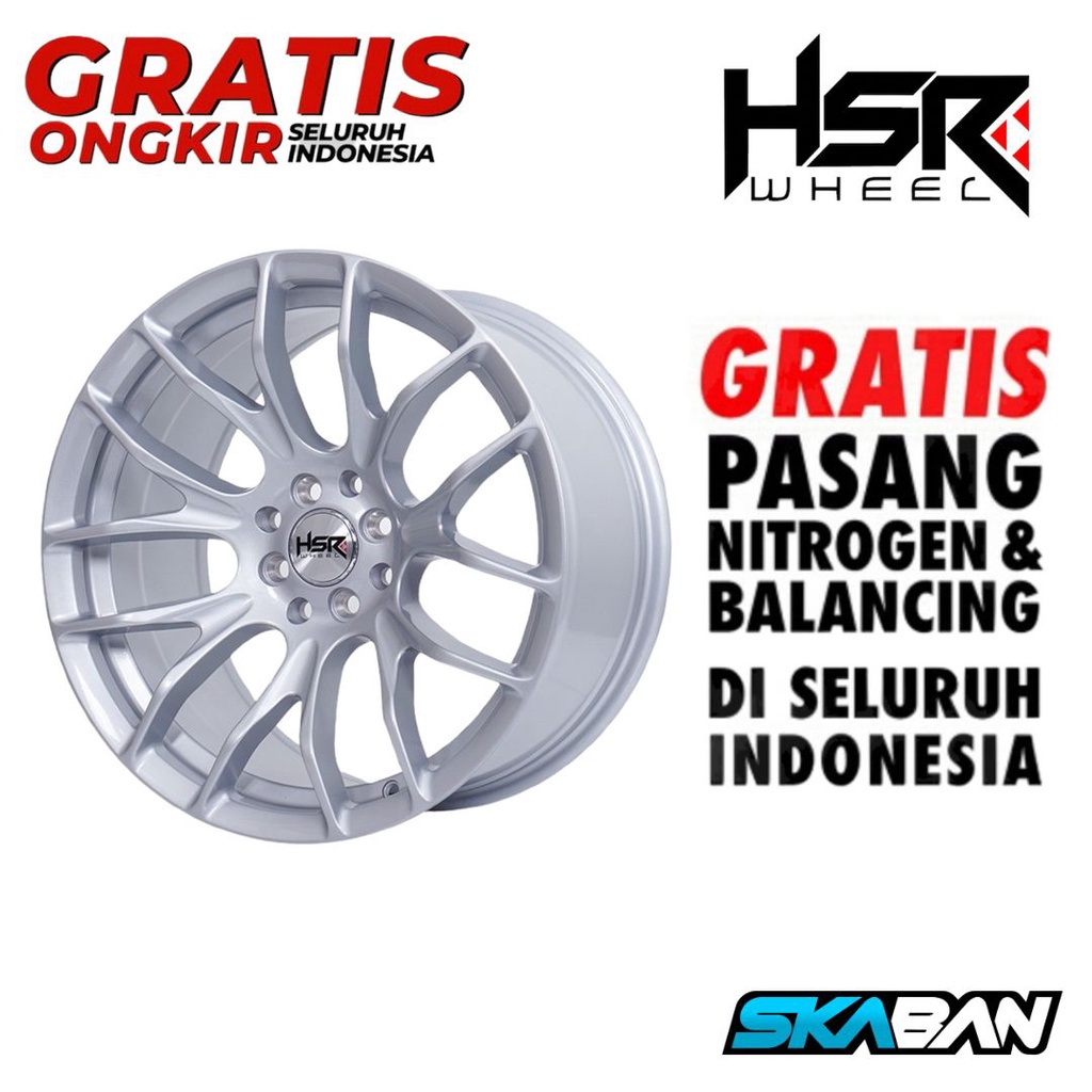 Jual VELG MOBIL RING 17 OSTER HSR R17X75/9 H8X100-114,3 ET42/38 SILVER ...