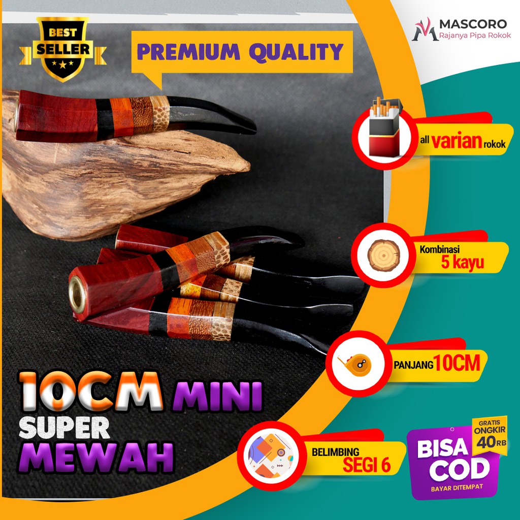 Jual pipa rokok once kayu mini kombinasi bentuk gading | Shopee Indonesia