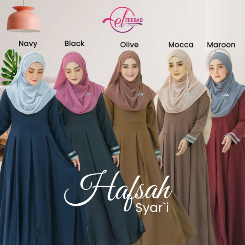 Jual Hafsah set Pashmina by El-Zeebad | Shopee Indonesia