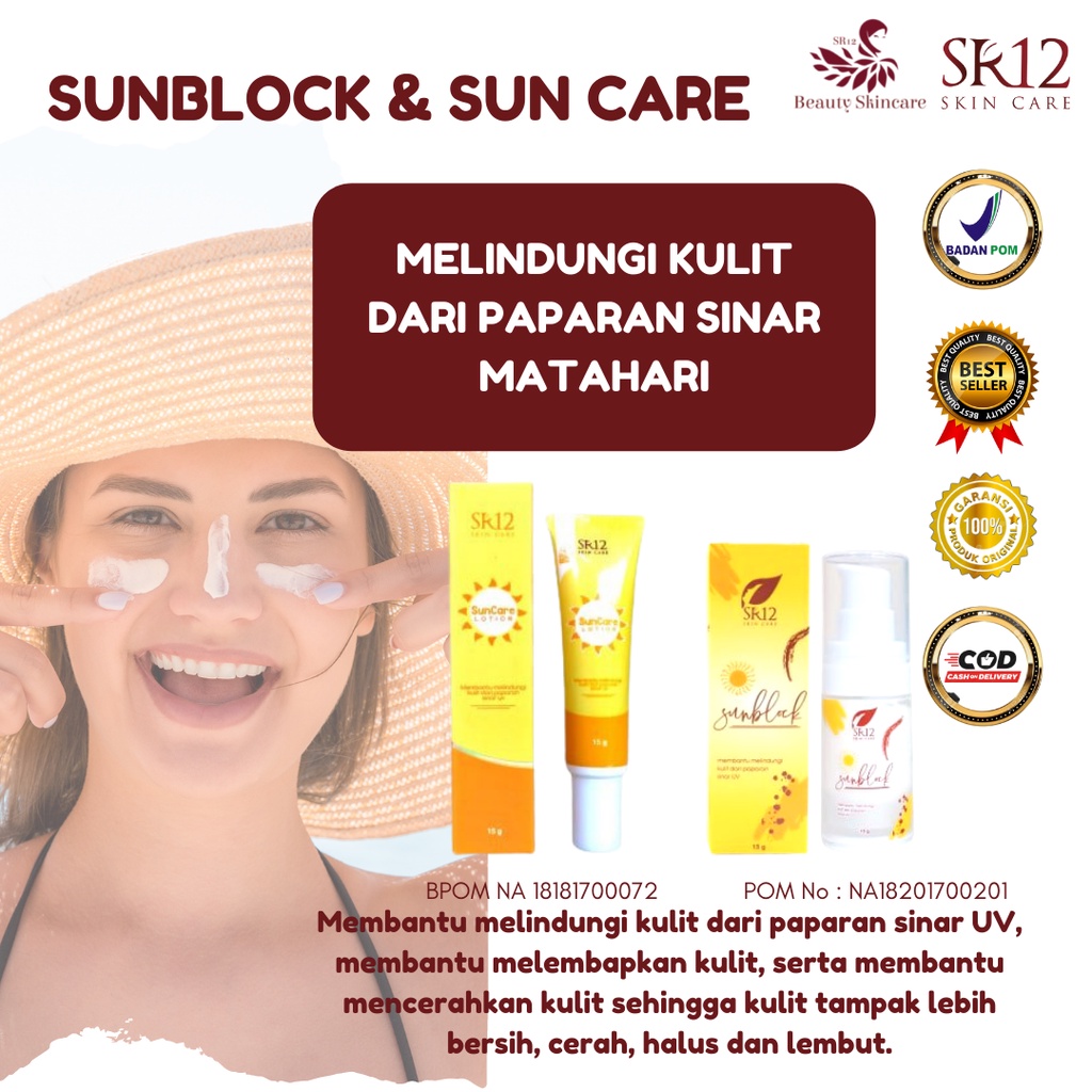 Jual SunCare dan SunBlock SR12 mampu Mencerahkan dan Melindungi Kulit ...