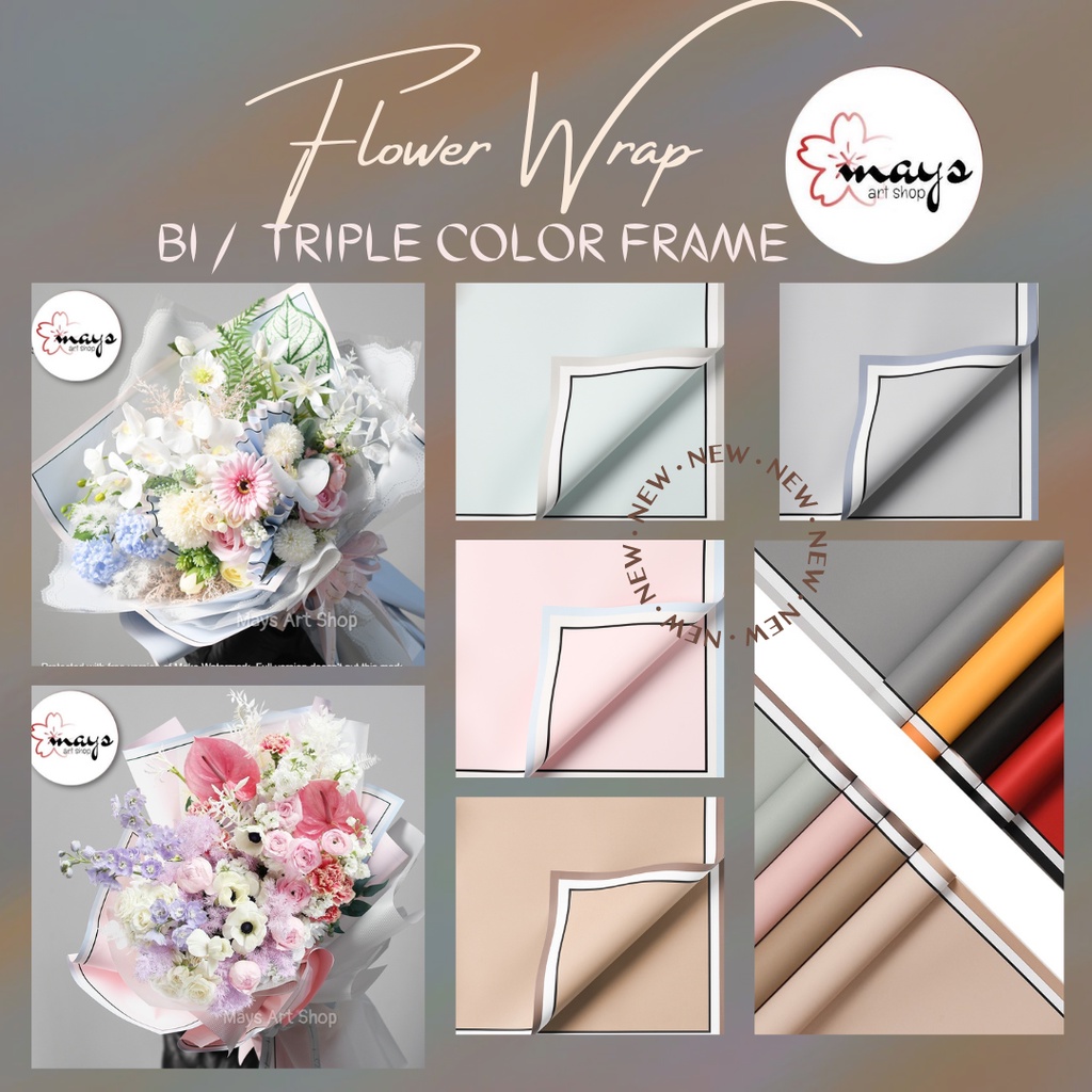 Jual [5 Lembar] Kertas Flower Wrapping - Flower Wrap Paper Cellophane ...