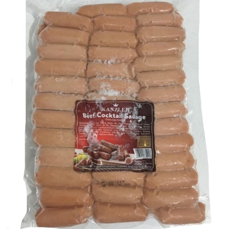 Jual Kanzler Sosis Beef Cocktail 1kg isi 80 | Shopee Indonesia