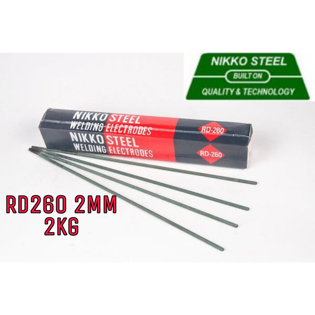 Jual NIKKO STEEL Kawat Las RD260 RD-260 2.0mm X 300mm Isi 2Kg | Shopee Indonesia