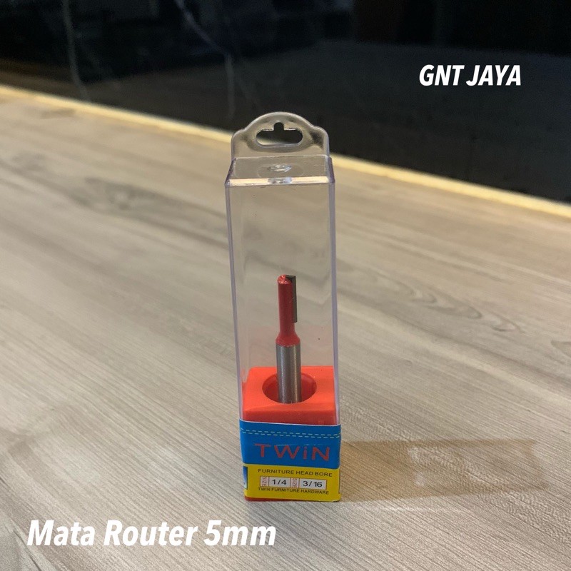 Jual Mata Router Profil Lurus Twin Non bearing Straight Bit trimmer 3mm ...