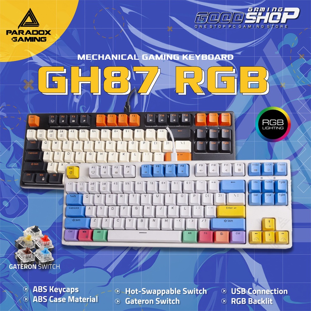 Jual Paradox Gaming Ghost87 / Ghost 87 RGB Mechanical - Gaming Keyboard ...
