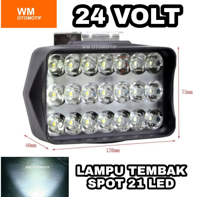 Jual Lampu Tembak 24 Volt LED CWL 21 Mata LASER CREE Truk Bus Canter Tronton Laser Sorot Super ...
