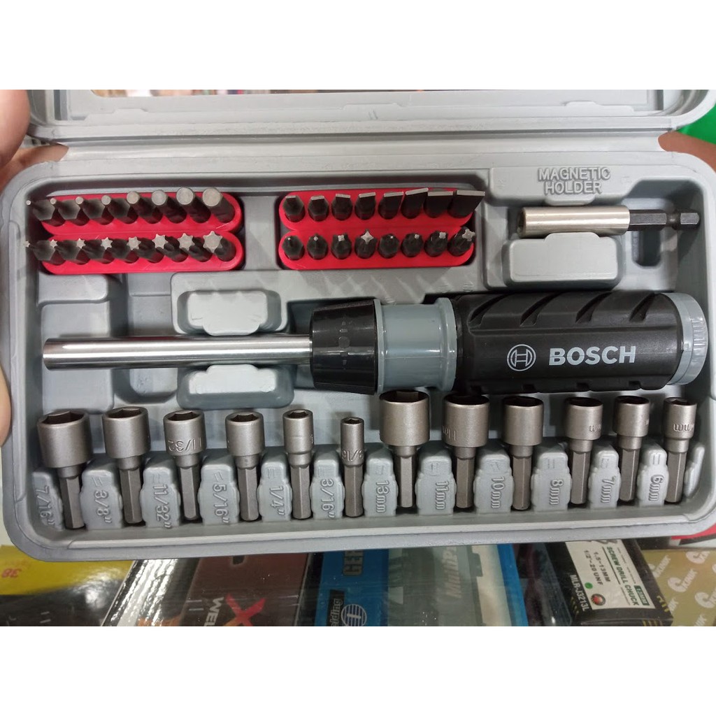 Jual Mata Obeng Sok Socket Screwdriver Set Hand Tool Kit Bosch 46 pcs ...