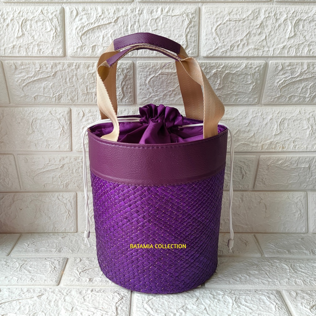 Jual Tas Parcel Anyaman Pandan Keranjang Hampers List Kulit Sintetis ...