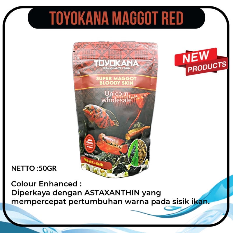 Jual TOYOKANA SUPER MAGGOT BSF RED BLOODY SKIN PAKAN IKAN CHANNA MAGOT ...