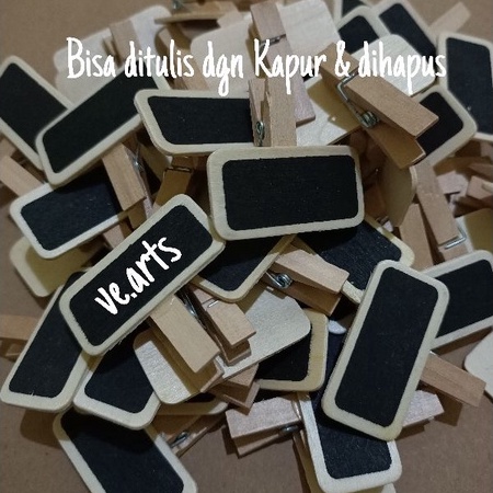 Jual 10 Pcs Wooden klip mini blackboard note / photo clip / DIY gift ...