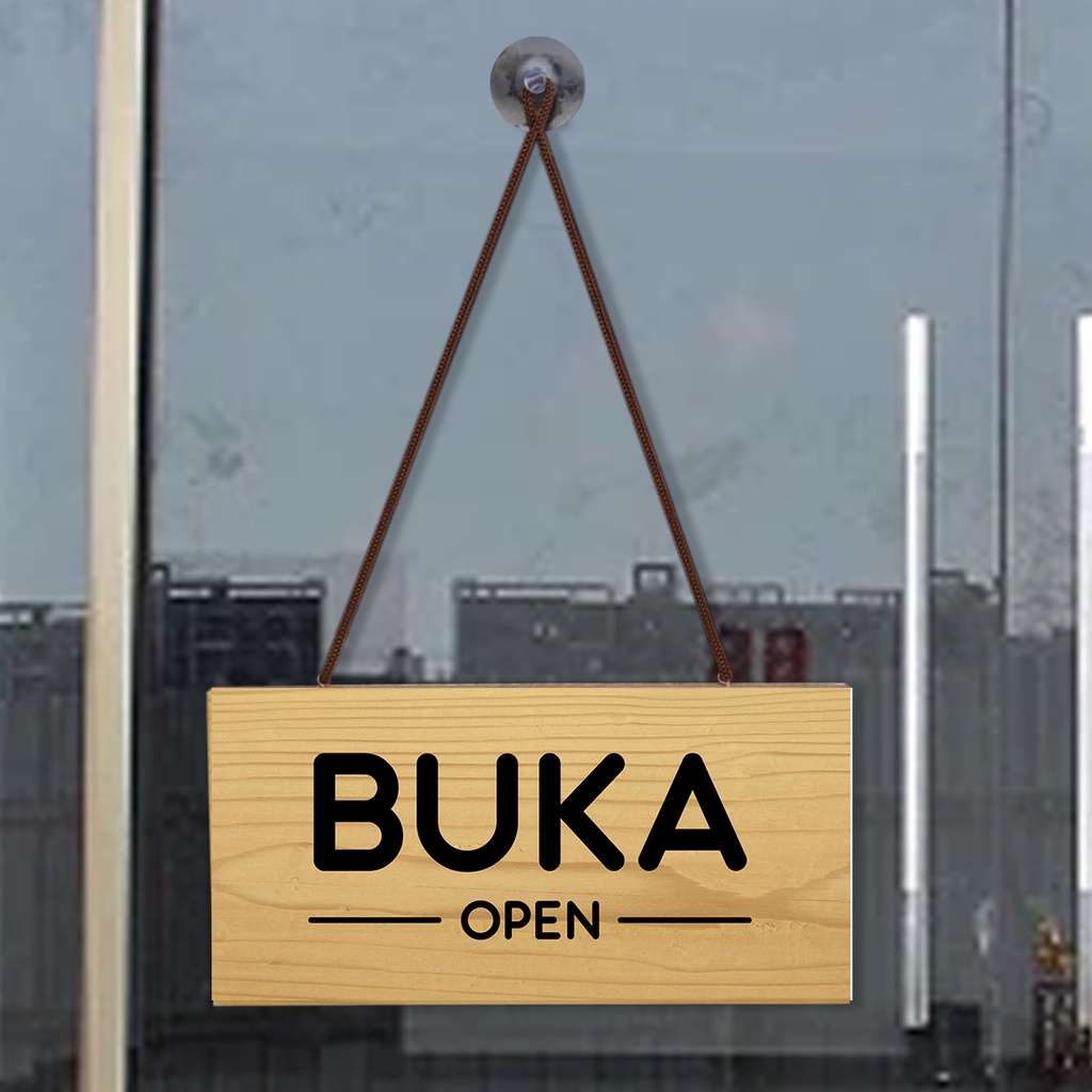 Jual Open Close, buka tutup, sign board mdf | Shopee Indonesia