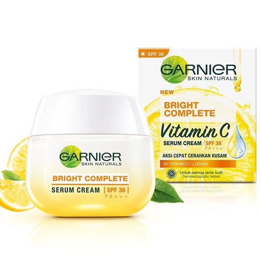 Jual Garnier Bright Complete VItamin C Serum Cream SPF 36 I PA+++ | Shopee Indonesia
