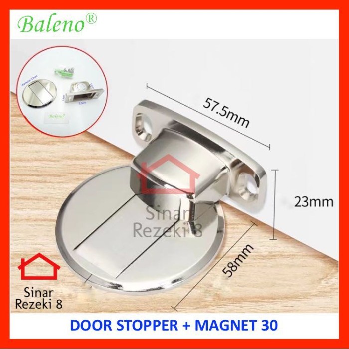Jual Door Stop Stopper Magnet 30 Stainless Penahan Pintu Lantai ...
